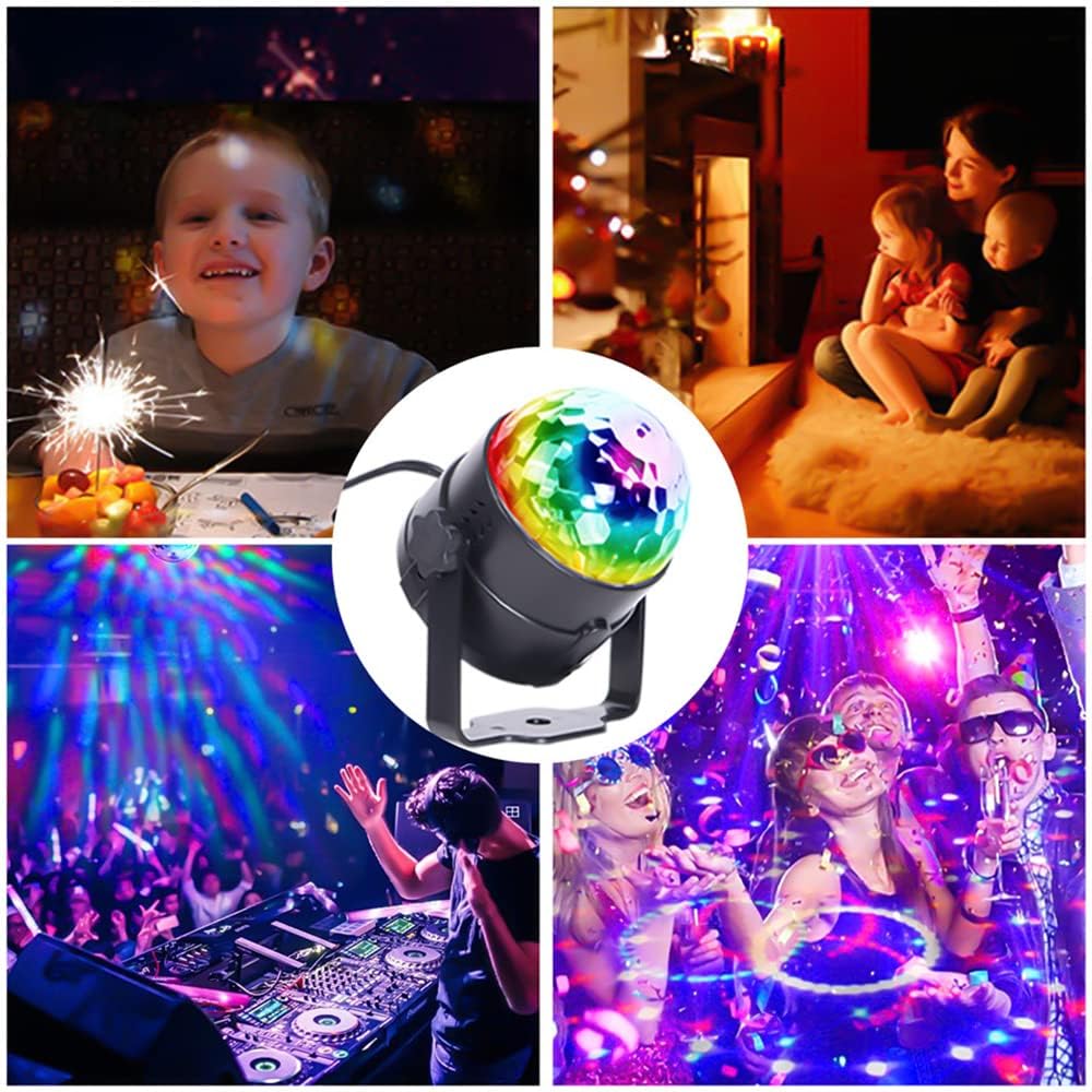 LED Disco Party Light – 3W RGB Sound Activated Ball